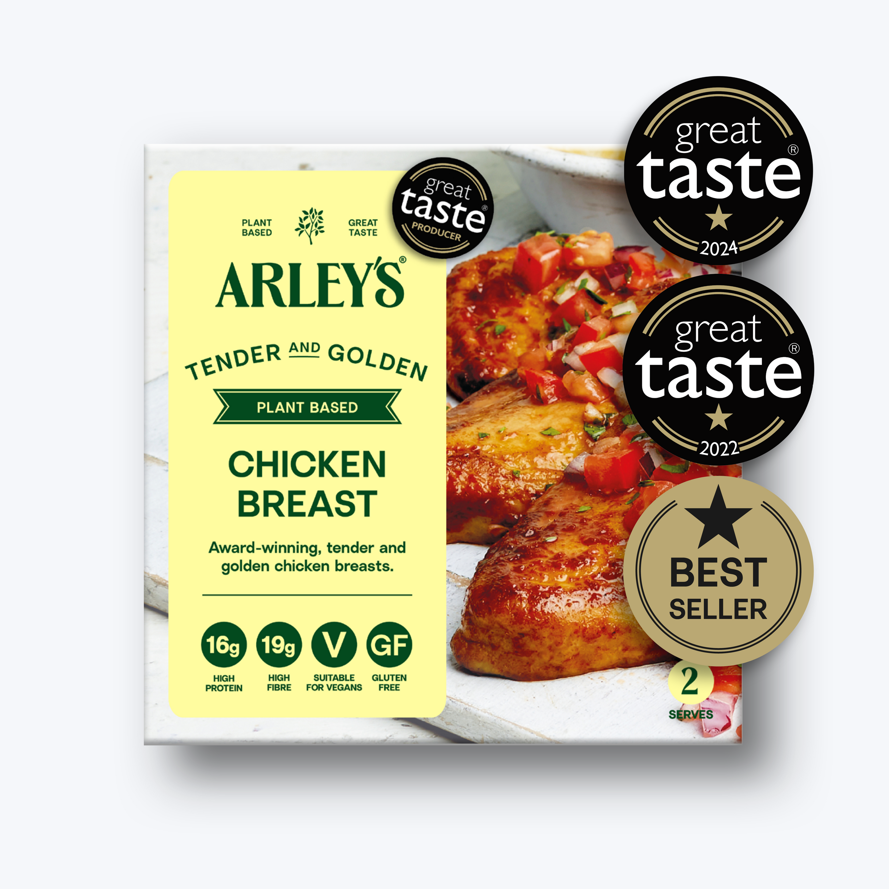 Arley's Plant Based Chicken Breast 2 x 100g