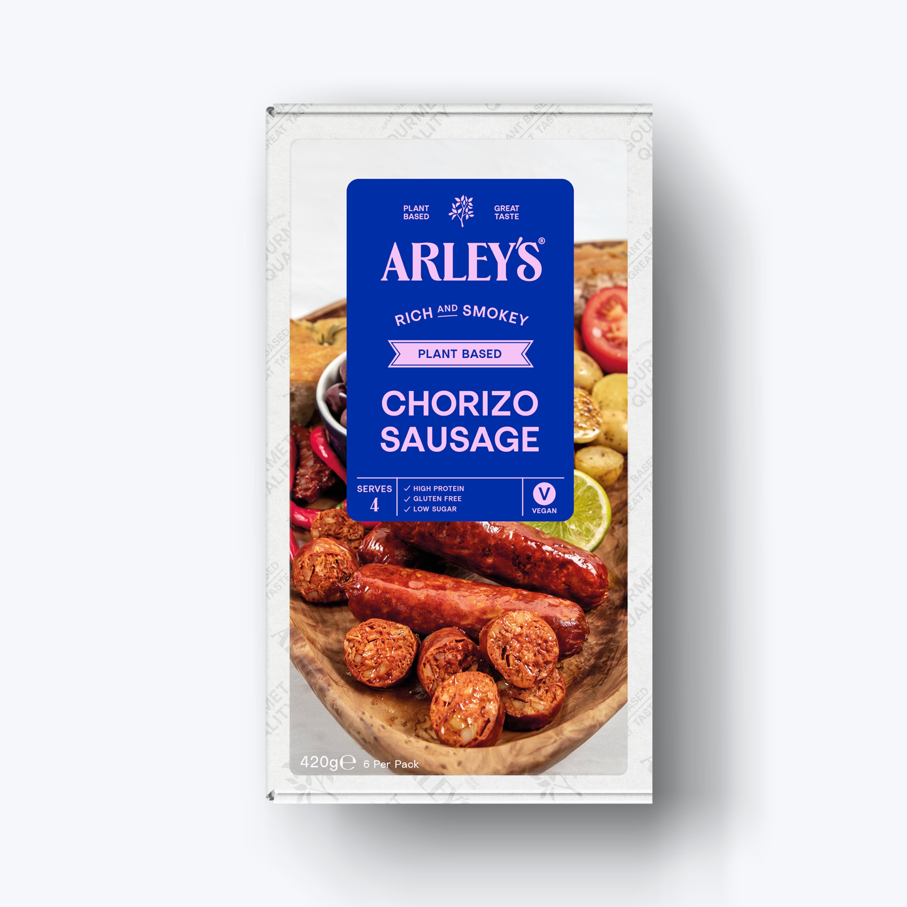 Arley's Plant Based Chorizo Sausage 6 x 70g